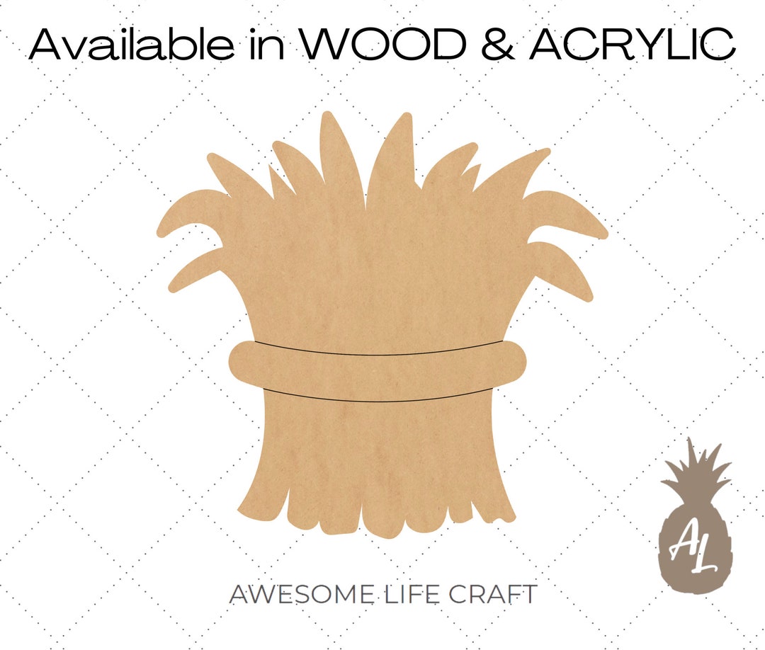 Fall Haystack Wooden Shape, Unfinished Hay Farm Craft, Blank Engraved ...