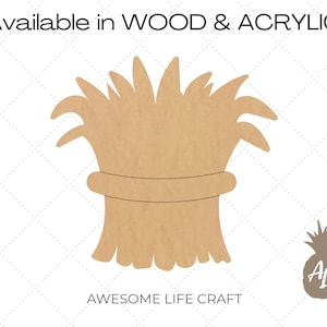 Fall Haystack Wooden Shape, Unfinished Hay Farm Craft, Blank Engraved ...