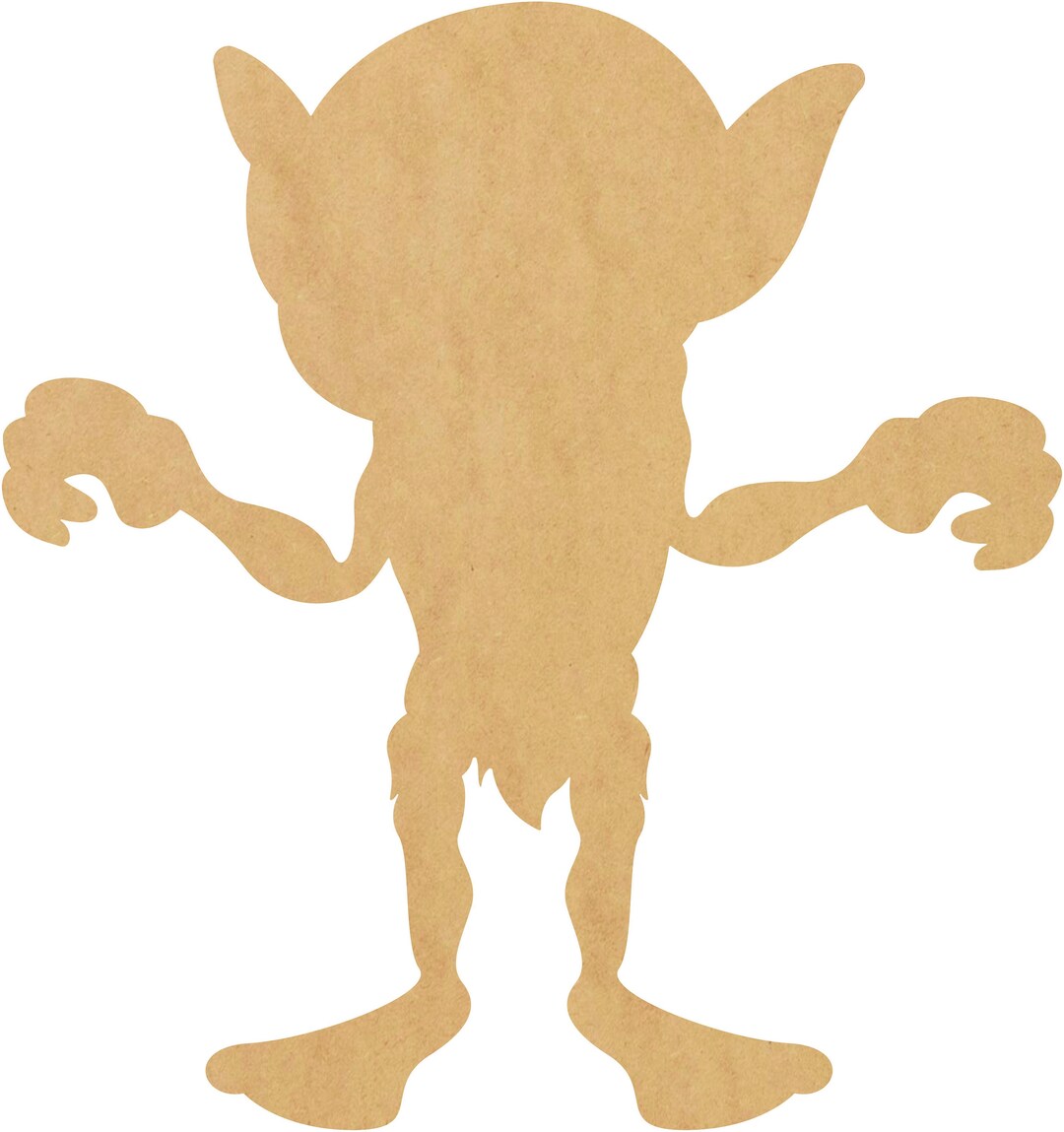 Wooden Goblin Shape Unfinished Halloween Goblin Craft Cutout - Etsy