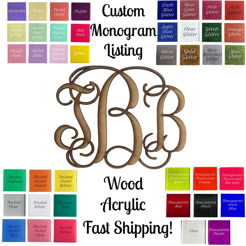 Custom Wood Monogram - Etsy
