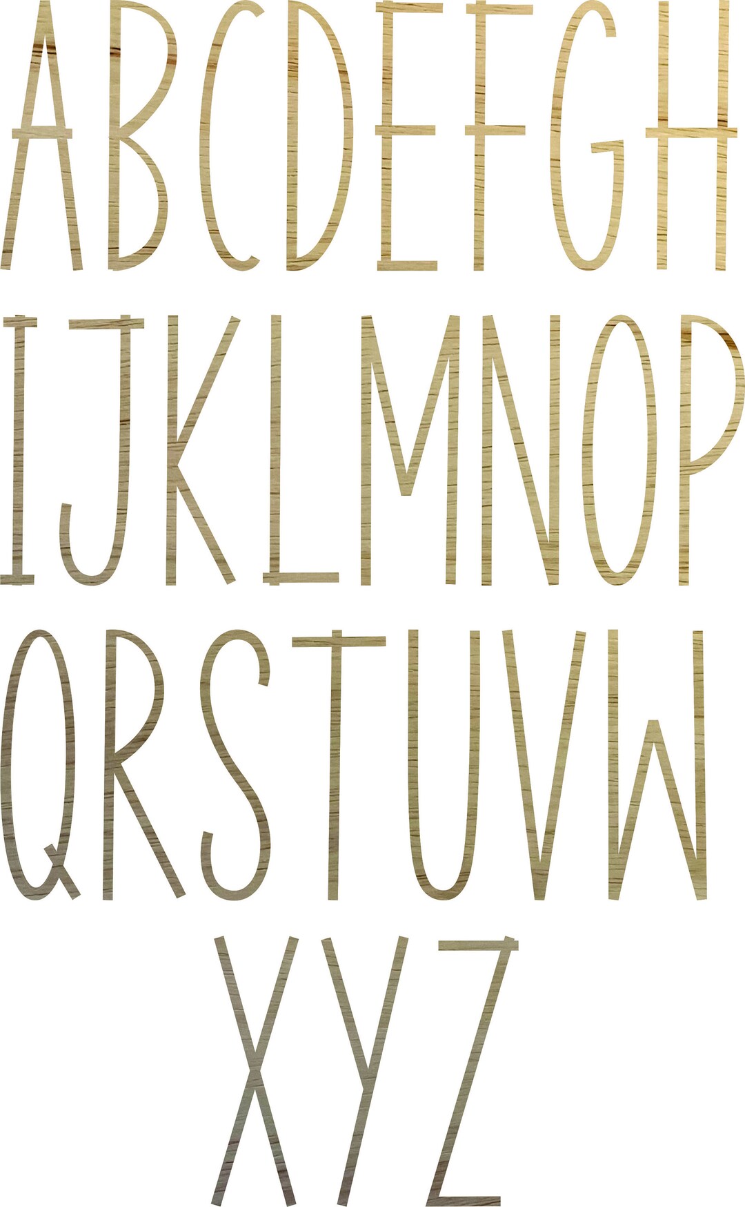 Blank Wooden Letters Unfinished Craft Kids Letters DIY - Etsy