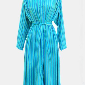 ADINI Vintage Kaftan Maxi Dress Striped India Cotton 1970s - Etsy