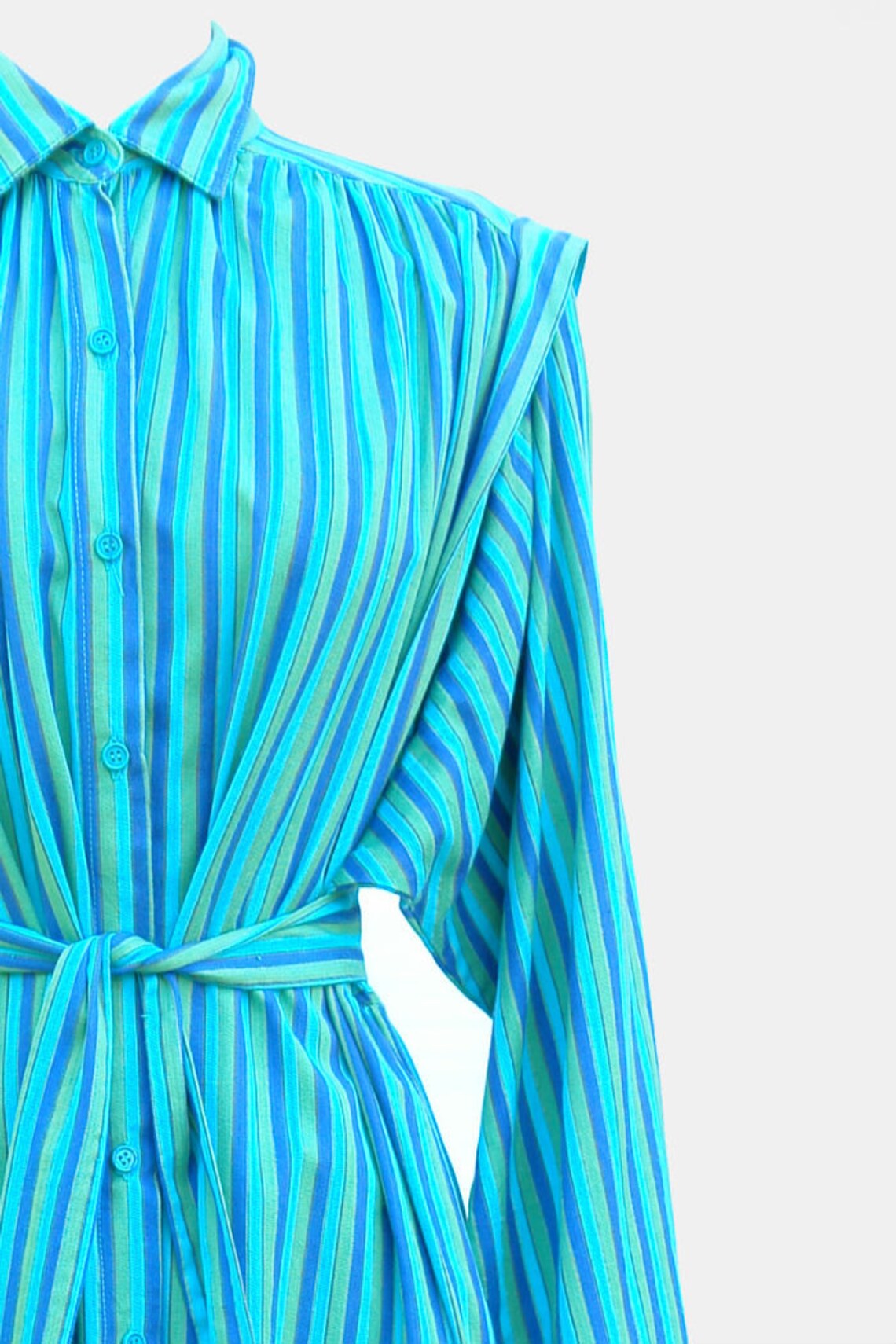 ADINI Vintage Kaftan Maxi Dress Striped India Cotton 1970s - Etsy
