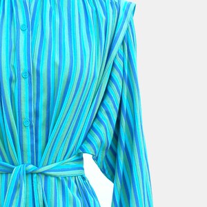 ADINI Vintage Kaftan Maxi Dress Striped India Cotton 1970s - Etsy
