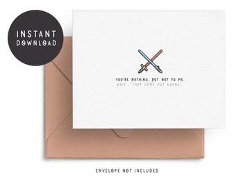 Printable Star Wars Love Card Valentine's Day Card - Etsy