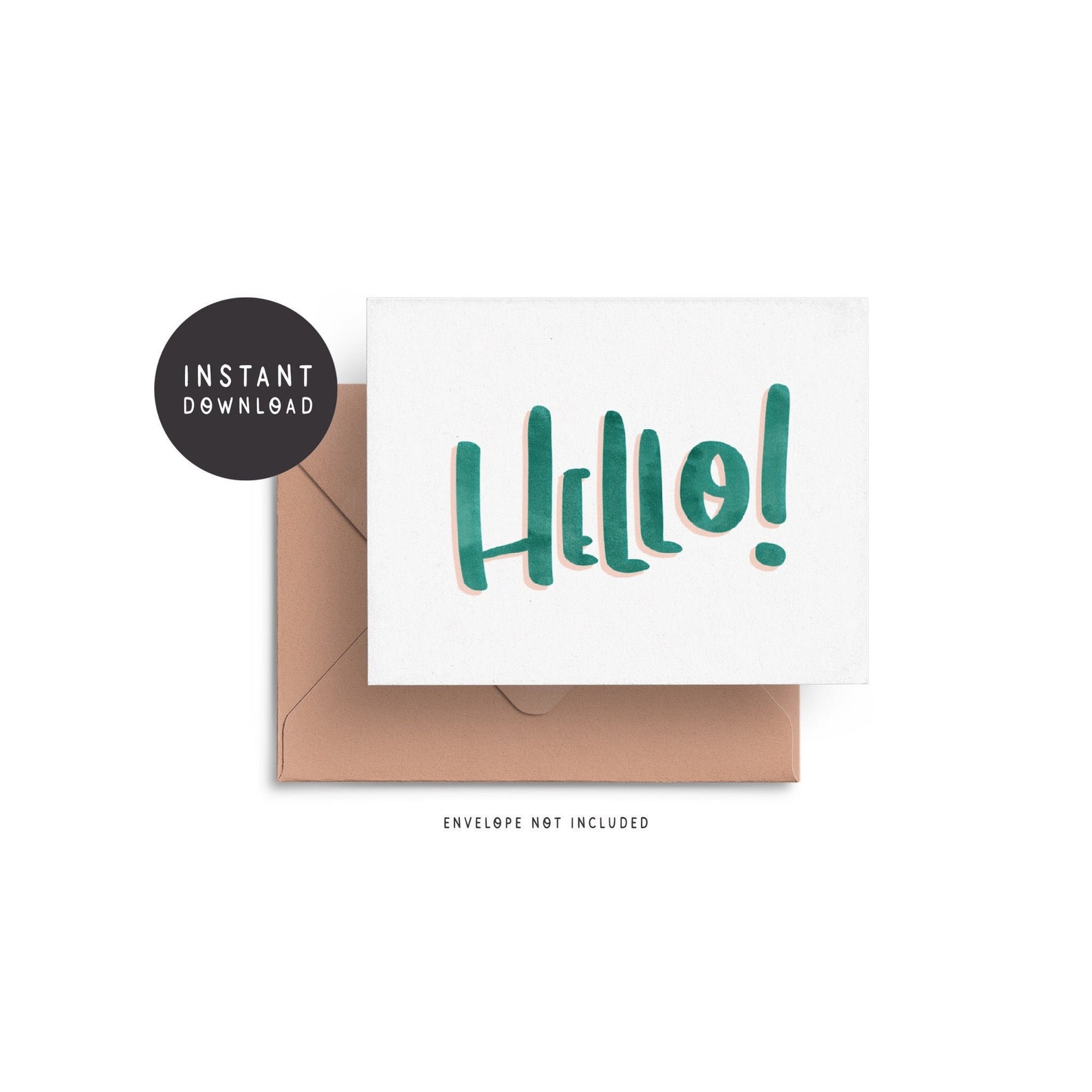 Printable Hello Card, Downloadable Any Occasion Card - Etsy Canada