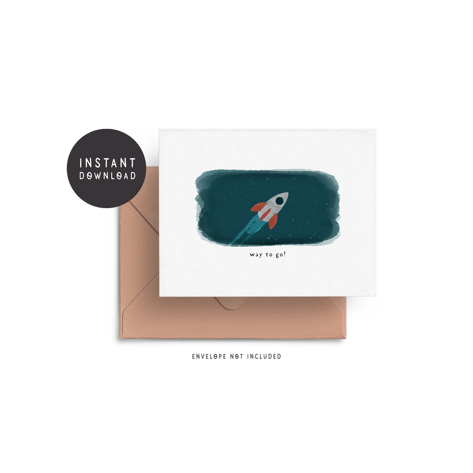 Printable Way to Go Card Digital Congratulations Card | Etsy