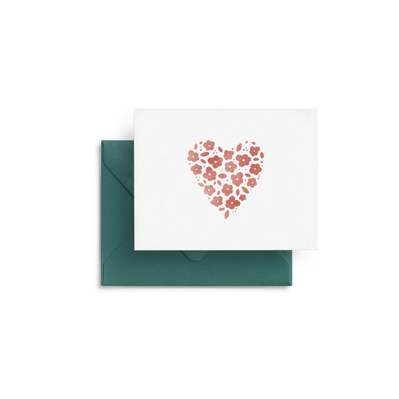 Printable Love Card, Illustrated Love Card, Floral Pattern Heart ...