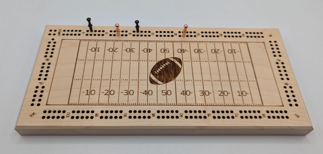 Customizable Football Theme Cribbage Board - Etsy