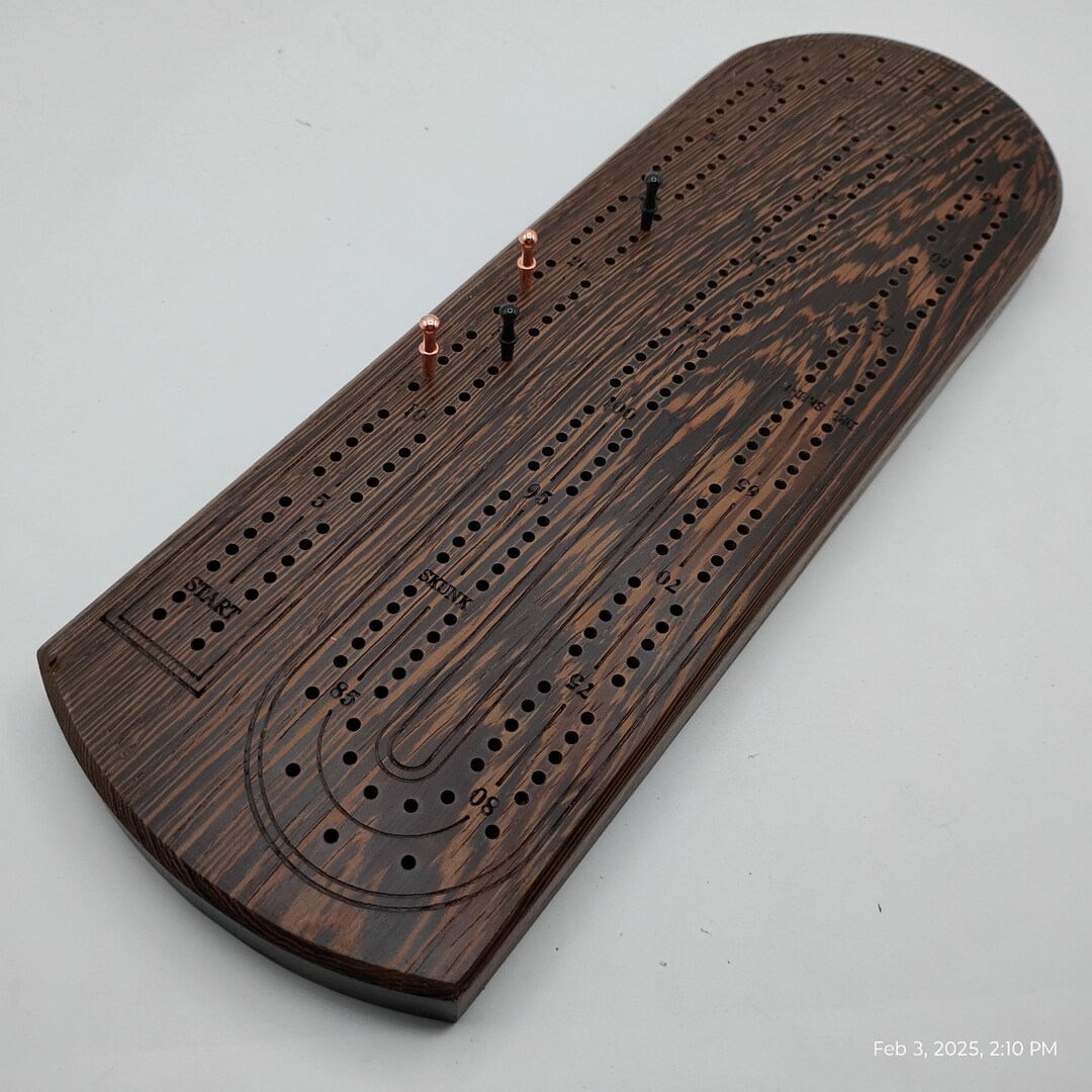 Wenge Large Format Exotic Wood Cribbage Board - Etsy