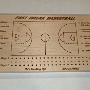 Solid Maple Fast Break Basketball Dice Game - Etsy