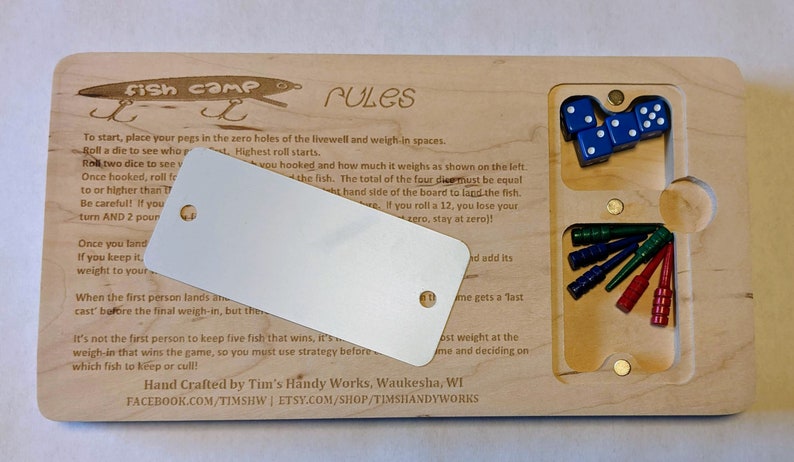 Solid Maple Fish Camp Dice Game - Etsy