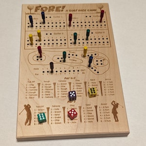 Fore A Golf Dice Game - Etsy