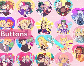 Anime Buttons - Etsy