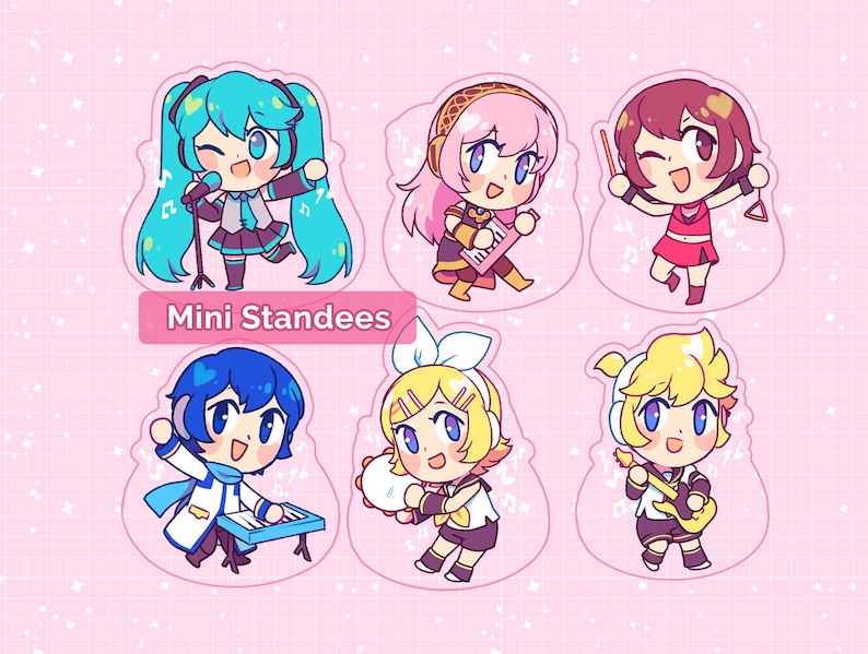 Vocaloid Swinging Mini Standees - Etsy