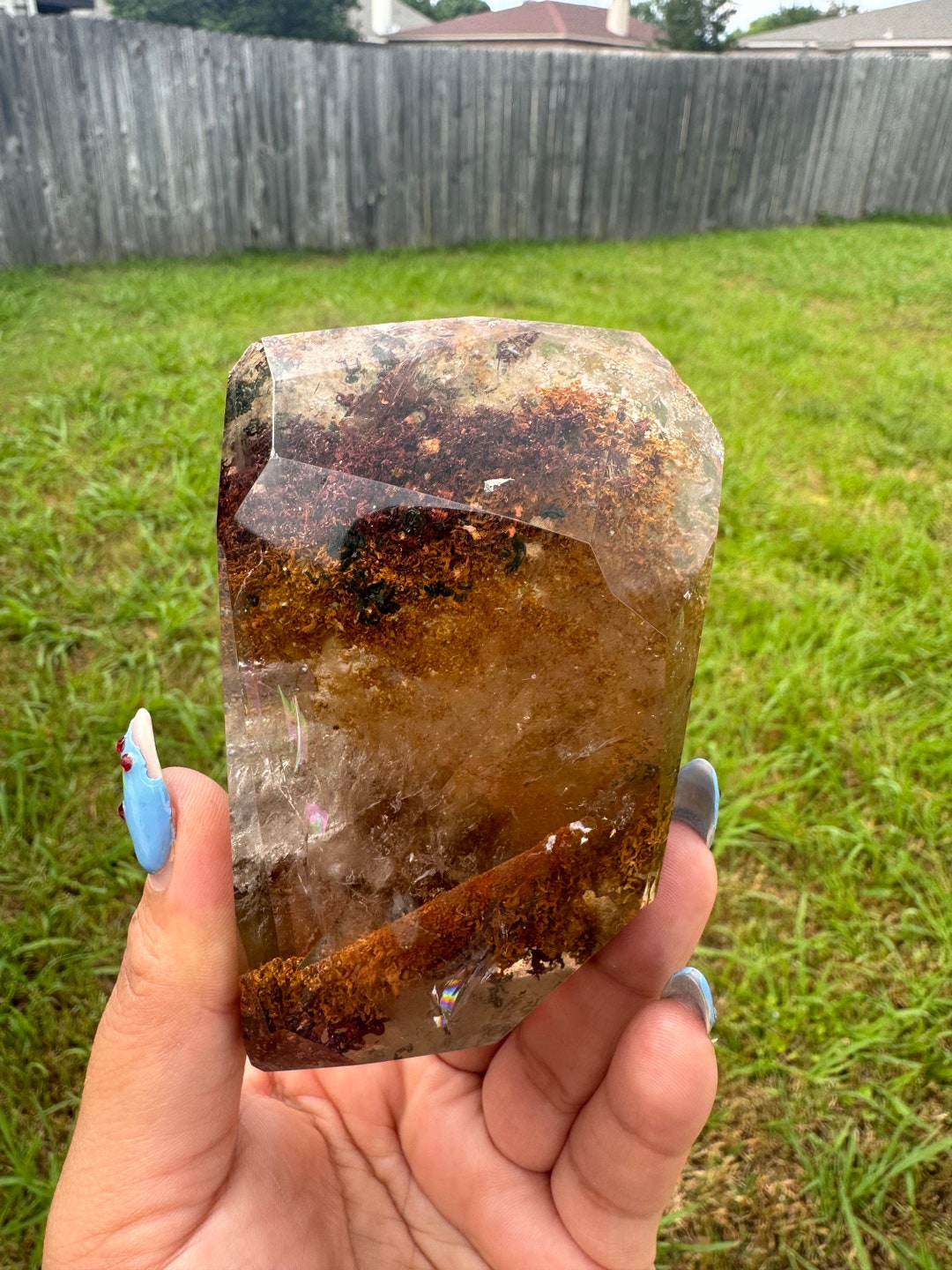 Garden Quartz Freeform, Palm Stone, Precious Stones, Mineral. - Etsy