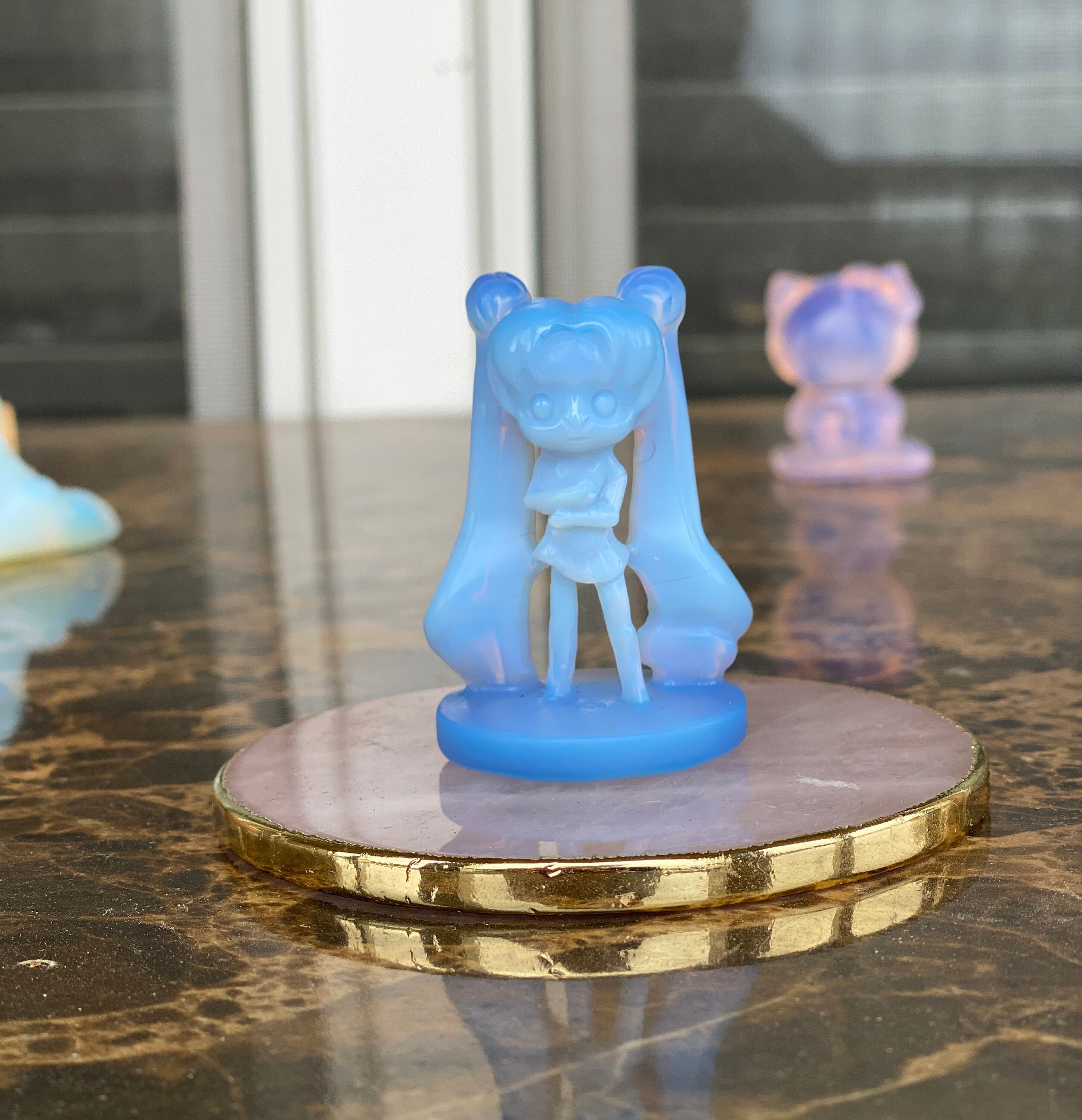 Home Décor Rocks & Geodes Blue Opalite Sailor Moon Crystal Carving ...