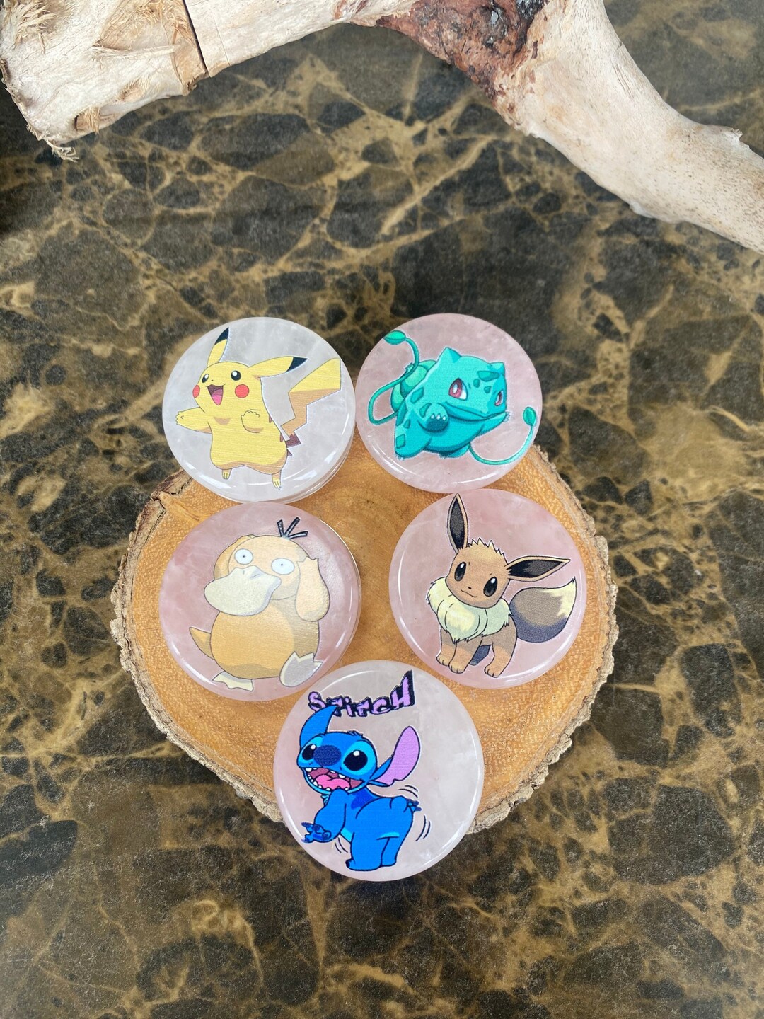 Rose Quartz Phone Grips, Pokémon, Phone Grips, Crystals. - Etsy