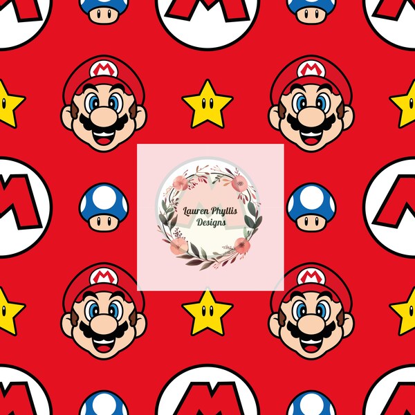 Mario Seamless Pattern - Etsy
