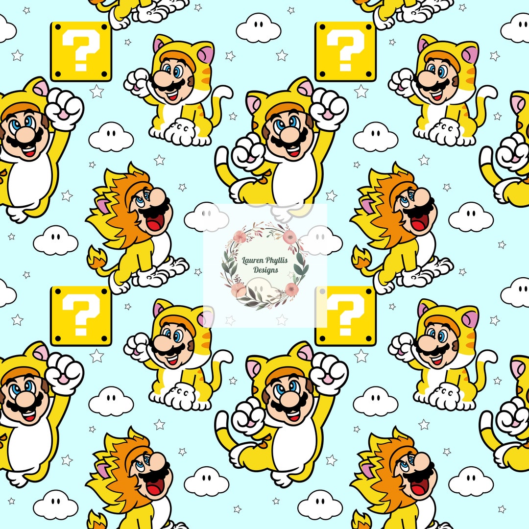 Super Mario Seamless Design, Repeating Pattern for Fabric Sublimation ...