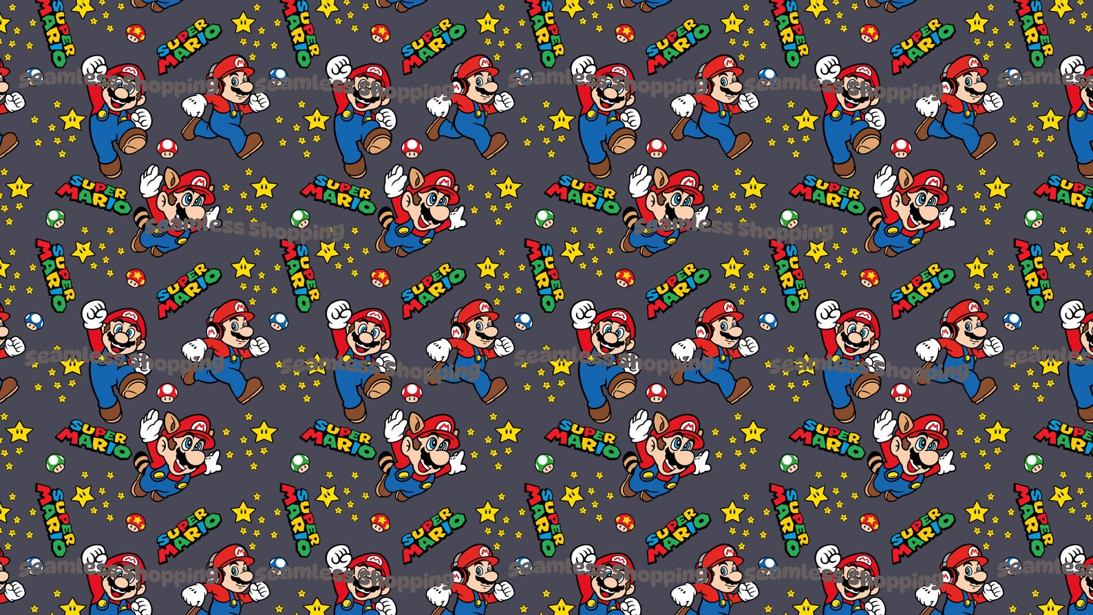 Supermario Seamless Pattern Cartoon Seamless Pattern for Boys, Video ...