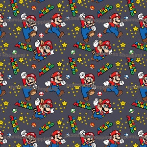 Supermario Seamless Pattern Cartoon Seamless Pattern for Boys, Video ...