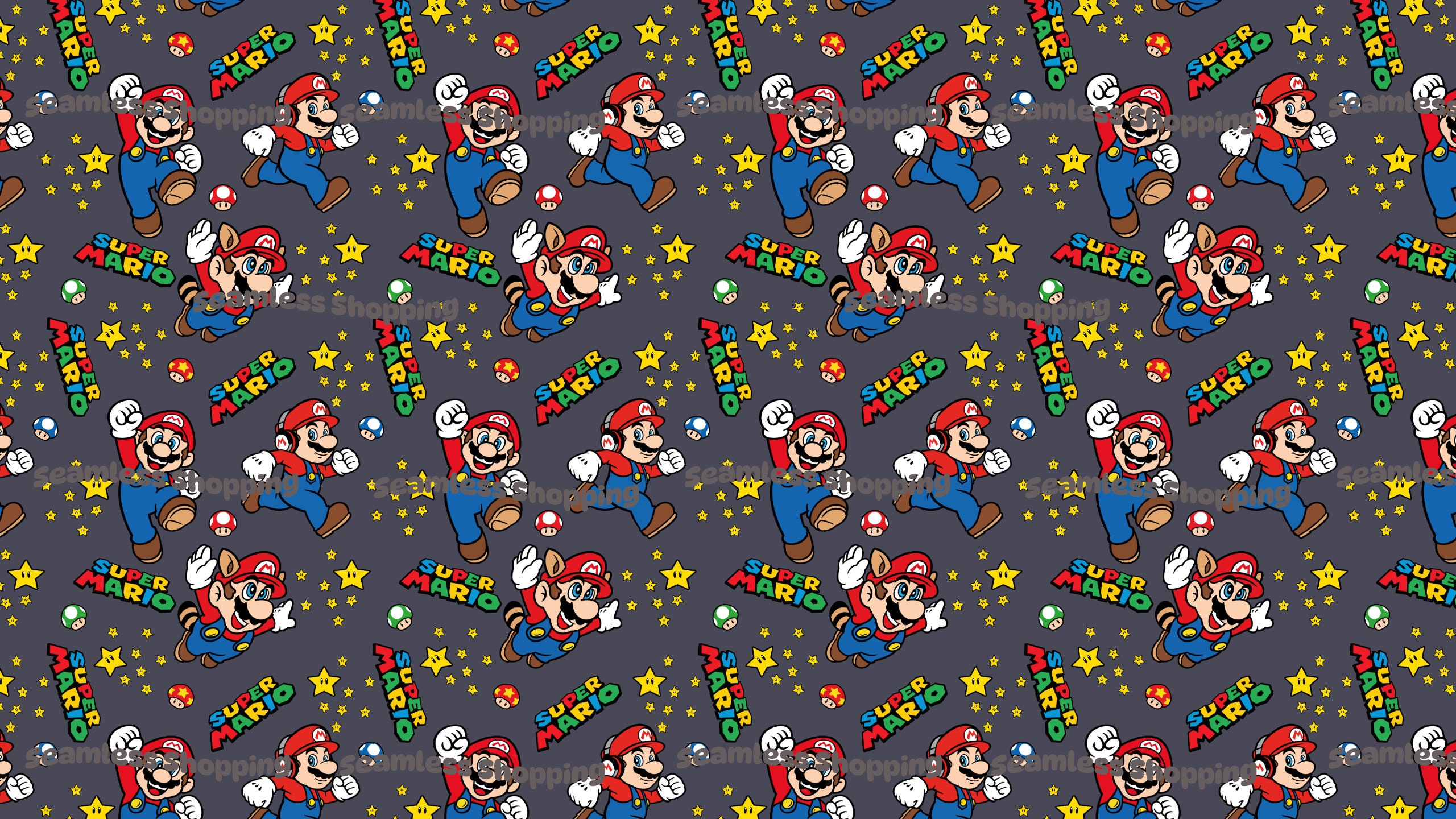 Supermario Seamless Pattern Cartoon Seamless Pattern for Boys, Video ...
