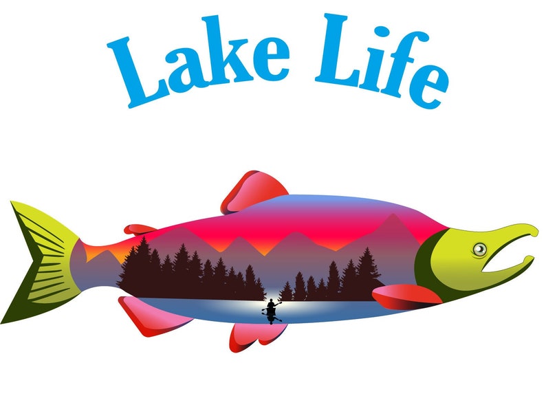 Lake Life Graphic - SVG, EPS, PNG - Etsy