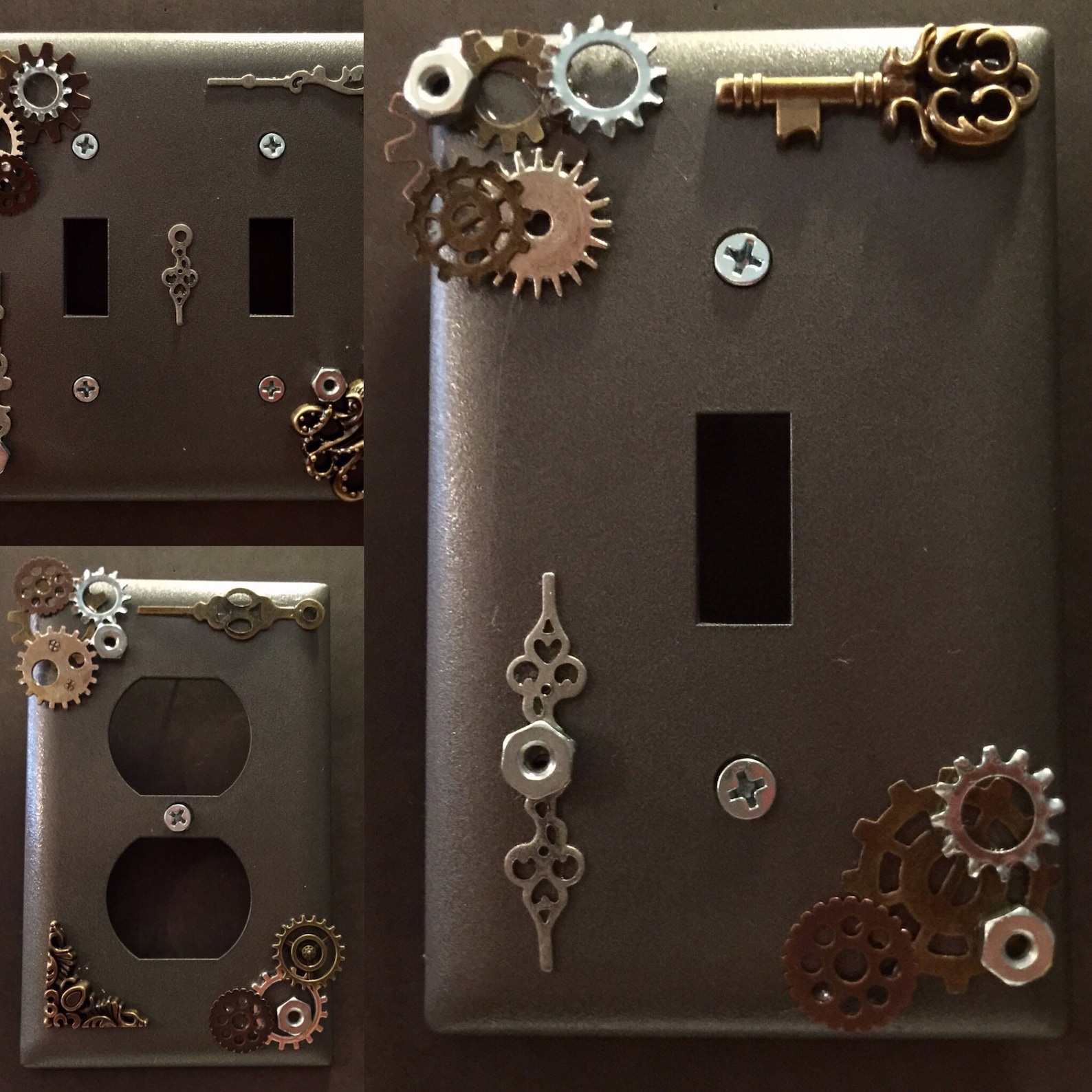 Gunmetal Industrial Steampunk Double Switch Cover Is Etsy Uk