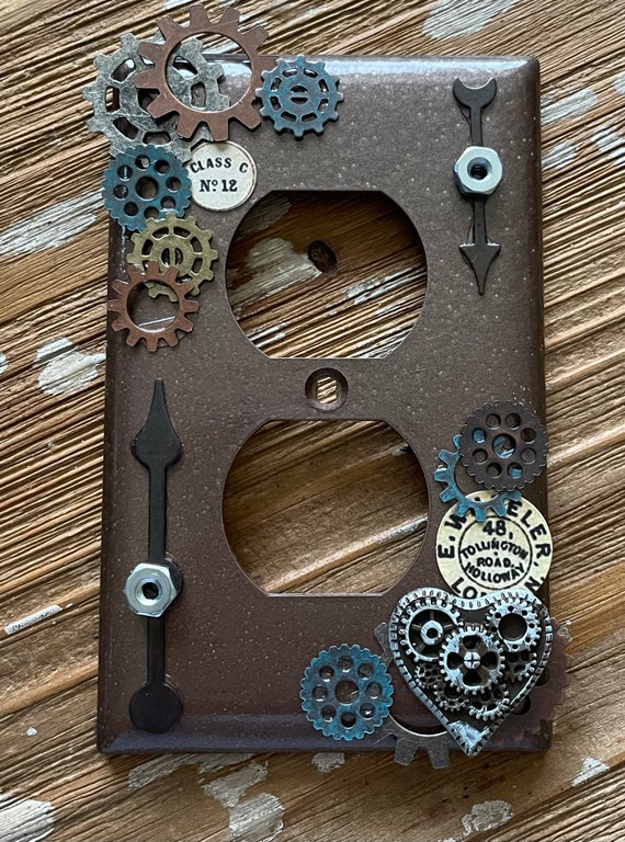 Bronze Industrial / Steampunk Outlet Cover is Individually - Etsy
