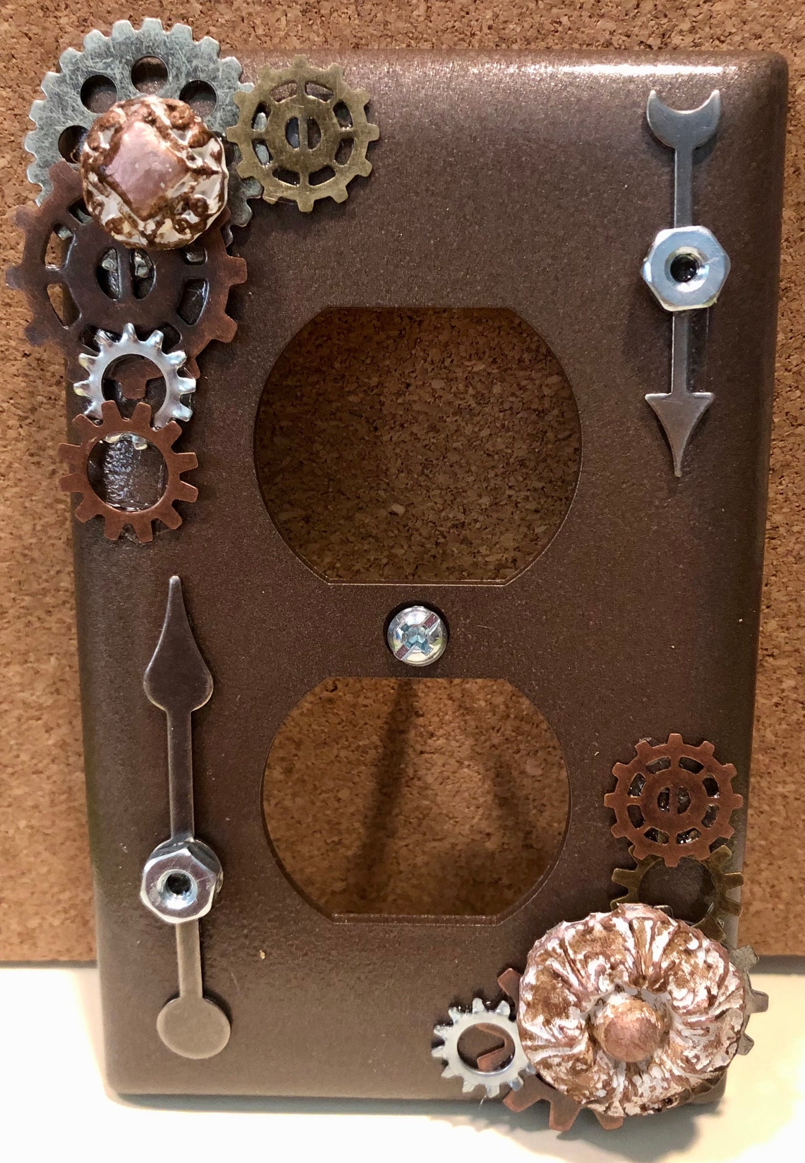 Bronze Industrial / Steampunk outlet cover is individually | Etsy