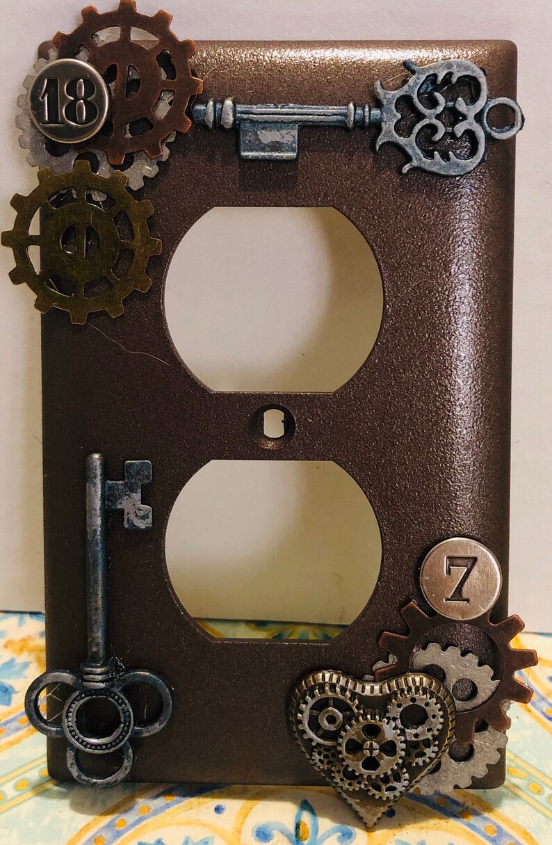 Bronze Industrial / Steampunk outlet cover is individually | Etsy