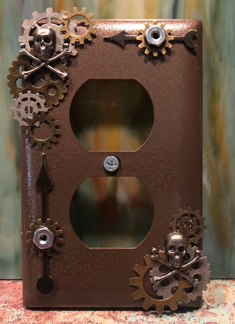 Bronze Industrial / Steampunk outlet cover is individually | Etsy