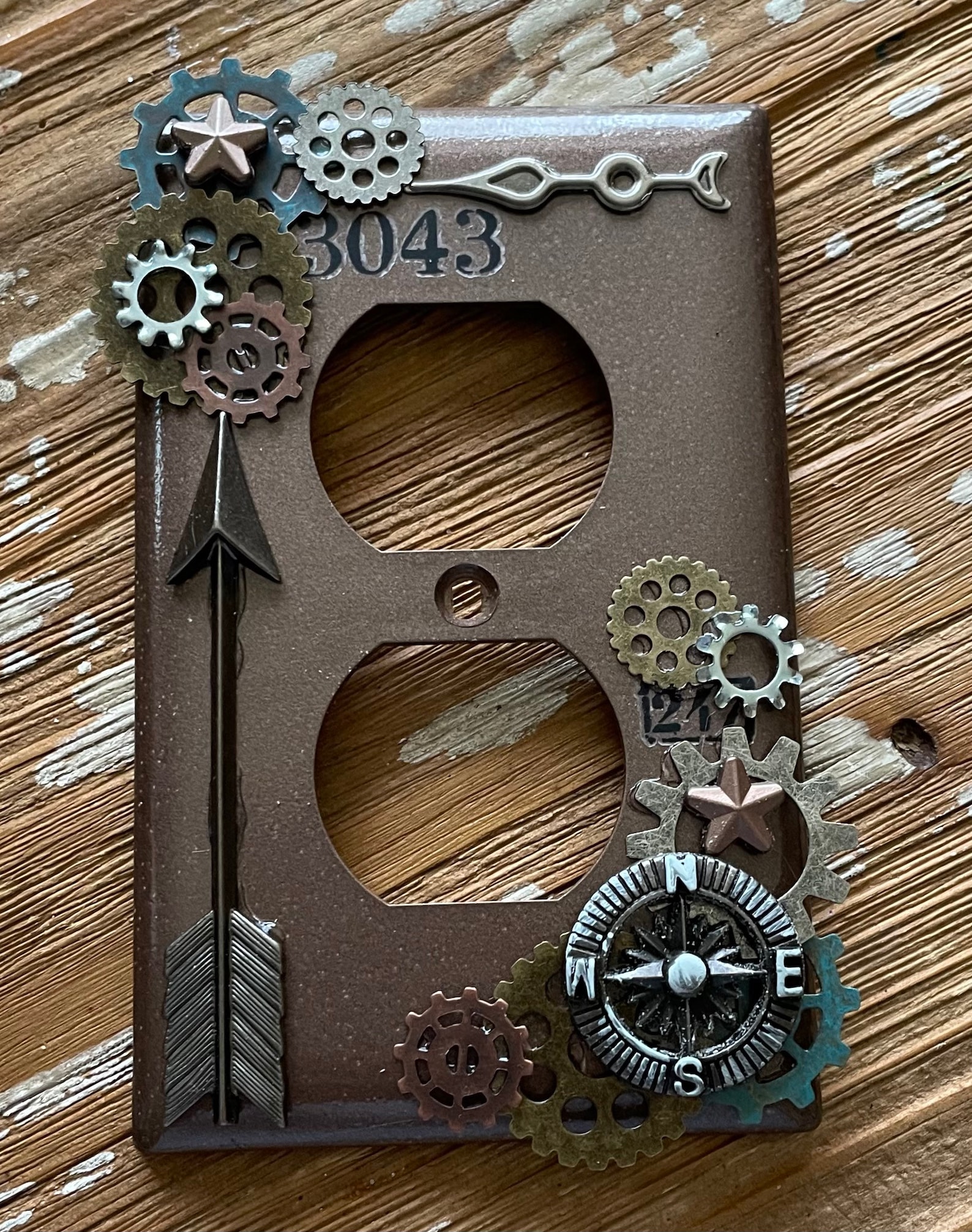Bronze Industrial / Steampunk Outlet Cover is Individually Handcrafted ...