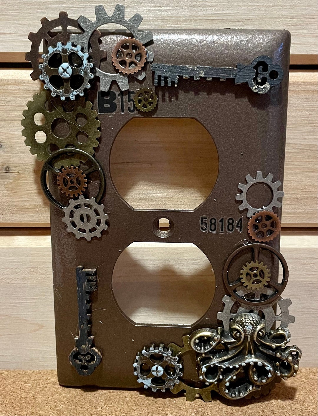 Bronze Industrial / Steampunk Outlet Cover is Individually Handcrafted ...