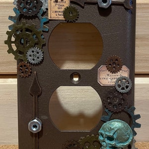 Bronze Industrial / Steampunk Outlet Cover is Individually Handcrafted ...