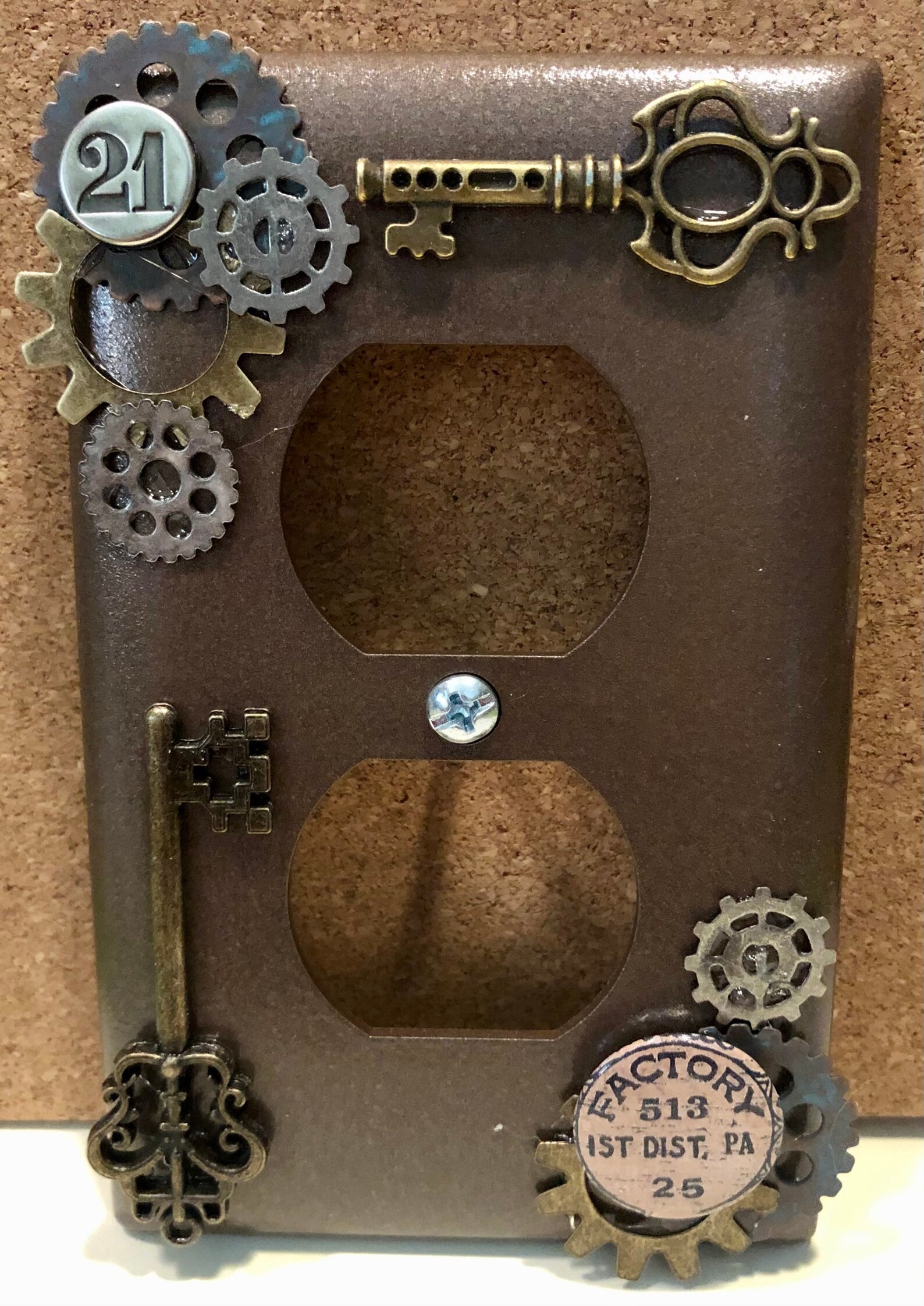 Bronze Industrial / Steampunk Outlet Cover is Individually - Etsy