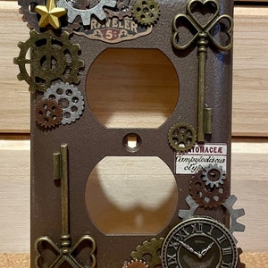 Bronze Industrial / Steampunk Outlet Cover is Individually Handcrafted ...