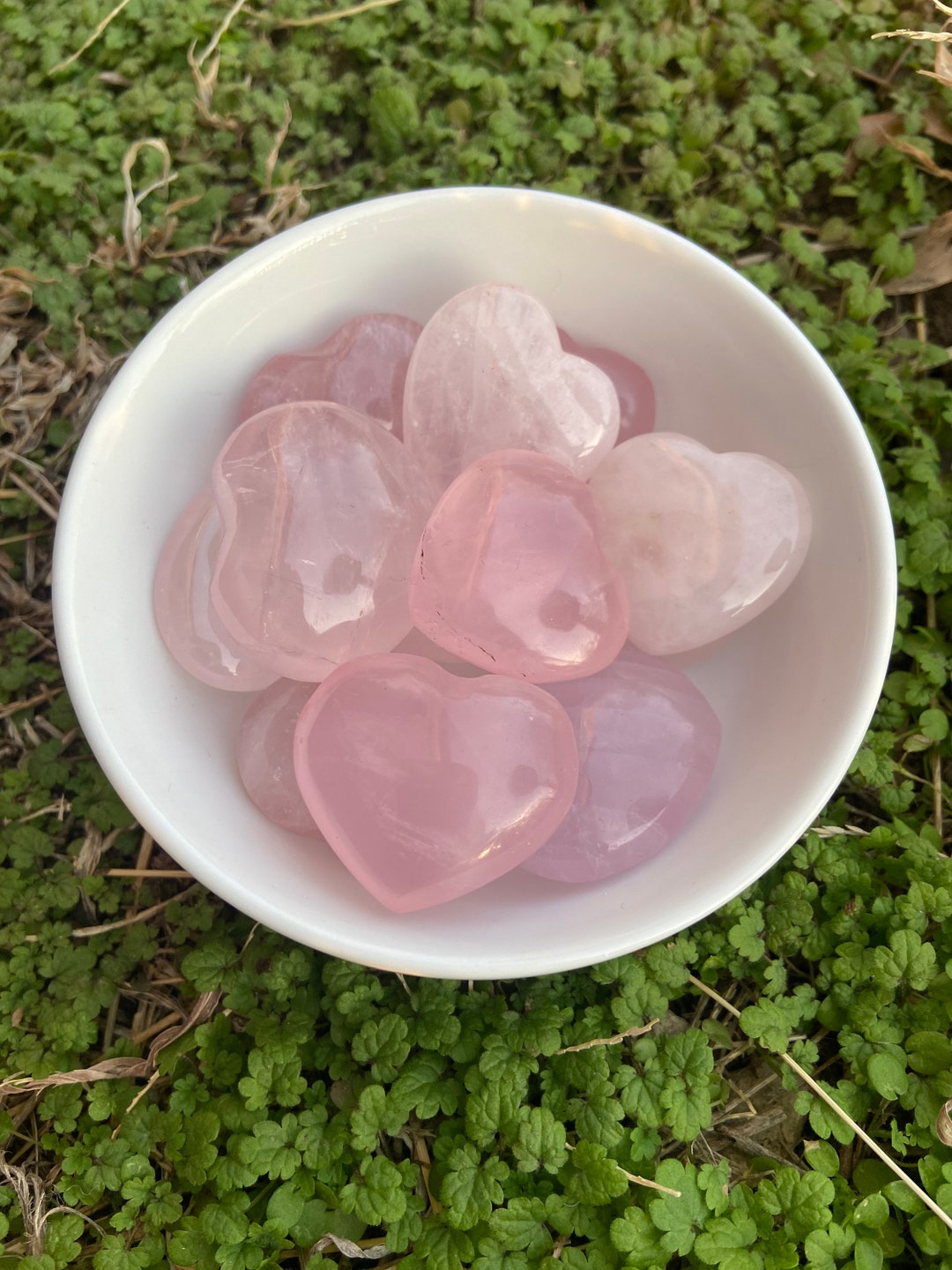 Rose Quartz Small Heart Palm Stone Pocket Stone Love Heart Chakra Self ...
