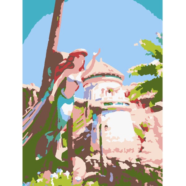 Paint by Number Mermaid - Etsy