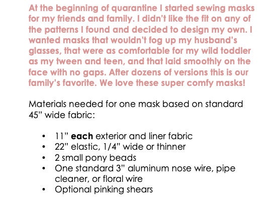 Contoured Face Mask Pattern with color photo tutorial | Etsy