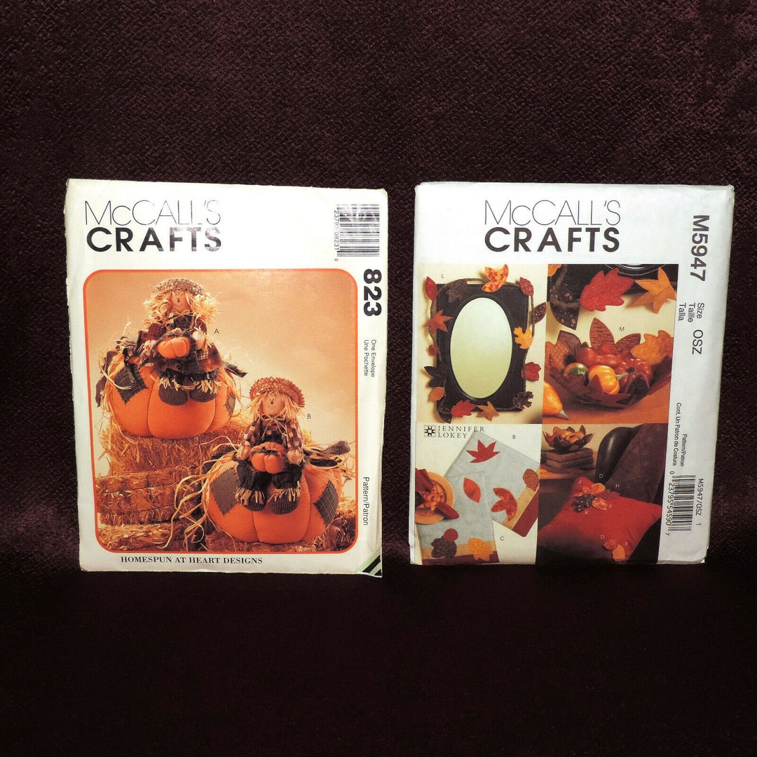 Lot of 2 Mccall's Crafts Sewing Patterns, Homespun Harvest 823/8329 ...
