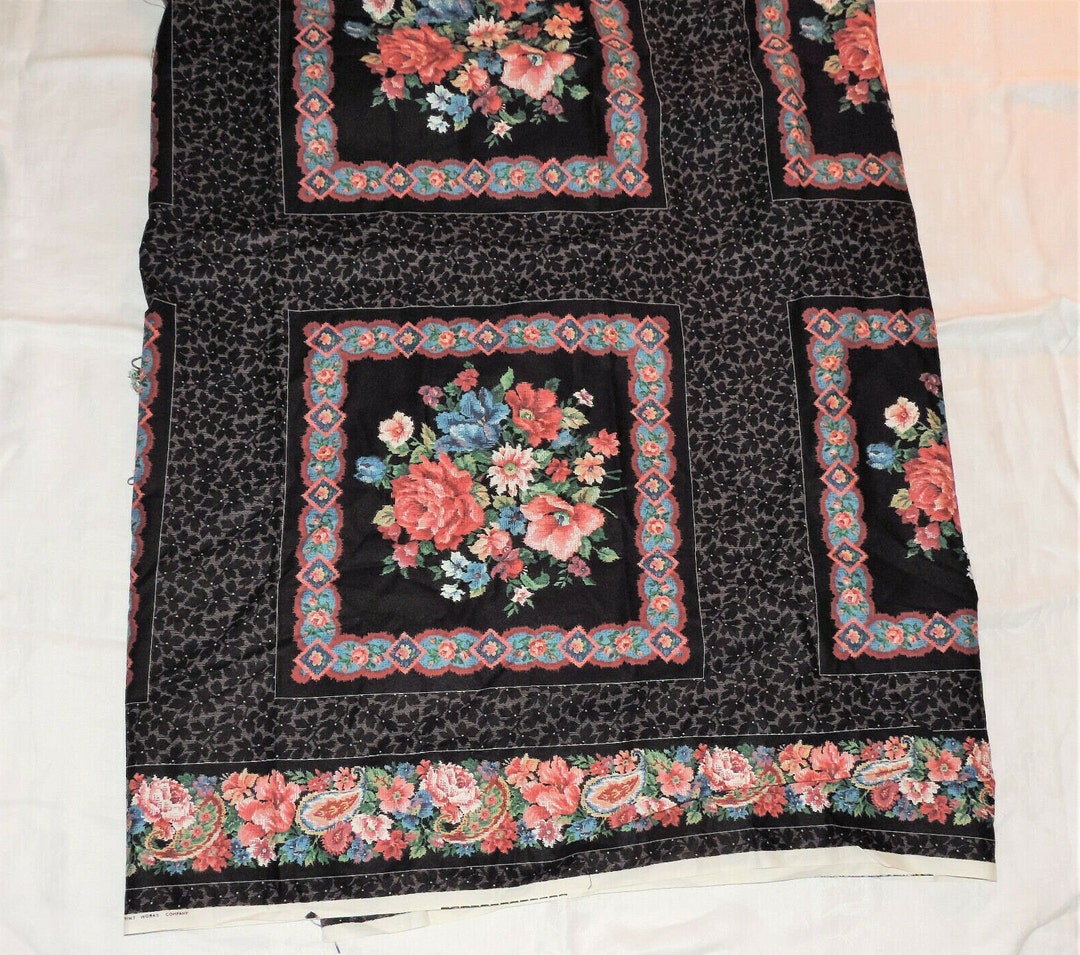 Cranston Print Works V.I.P. Screen Print, Rose Floral Fabric - Etsy