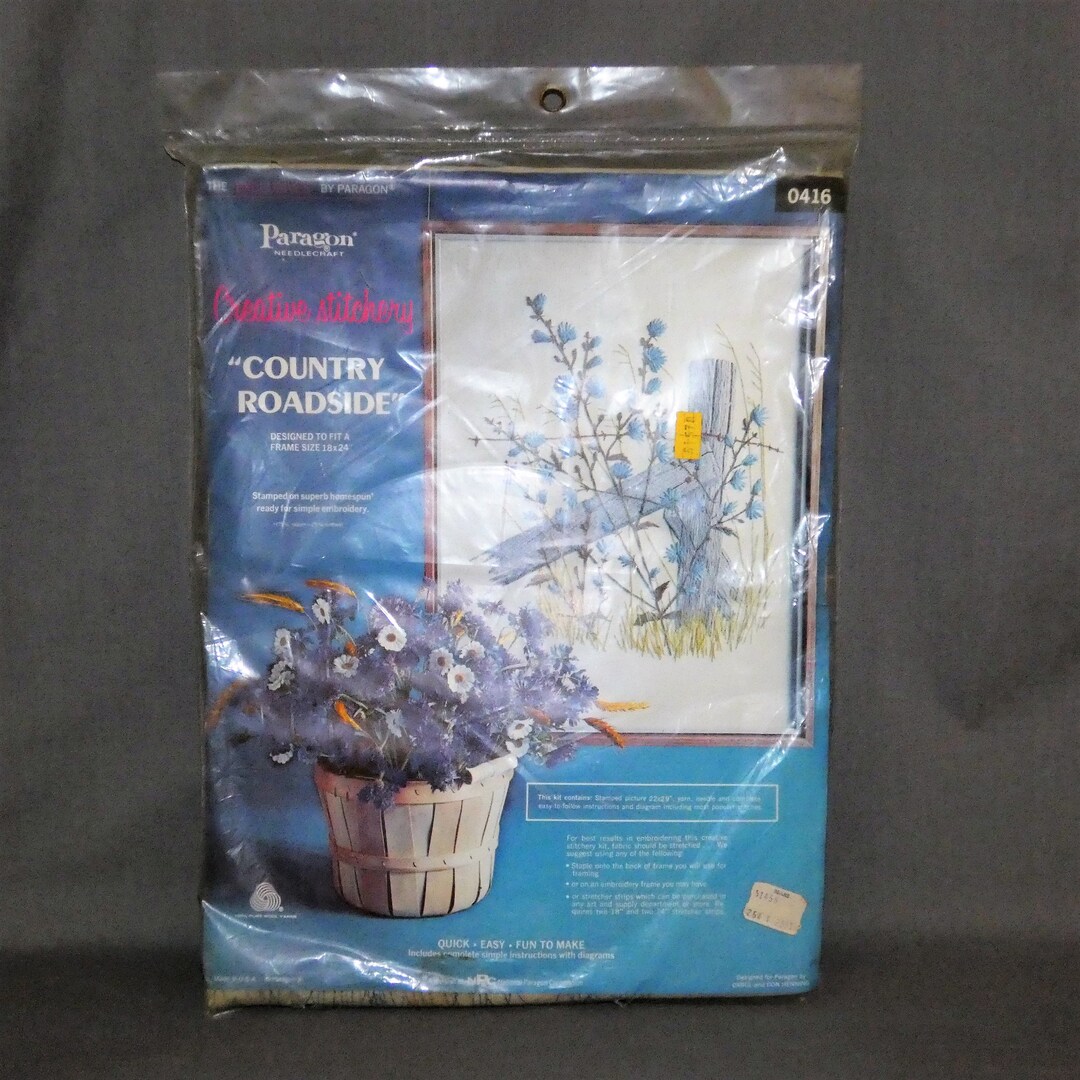 Vintage Paragon Creative Stitchery Embroidery Kit, #0416, Country ...
