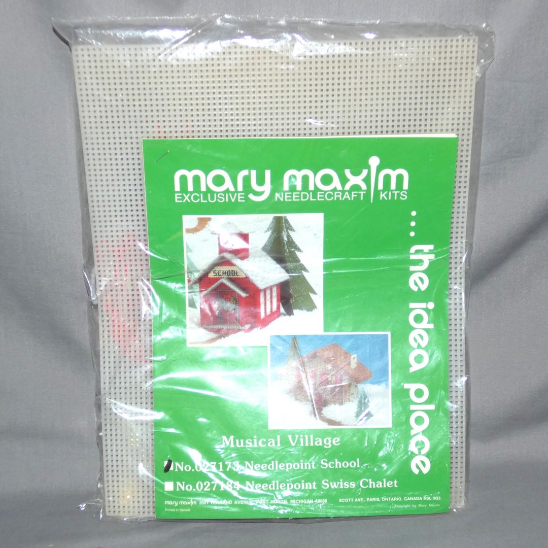 Mary Maxim Plastic Canvas Kit, Needlepoint Musical Village, Needlepoint ...