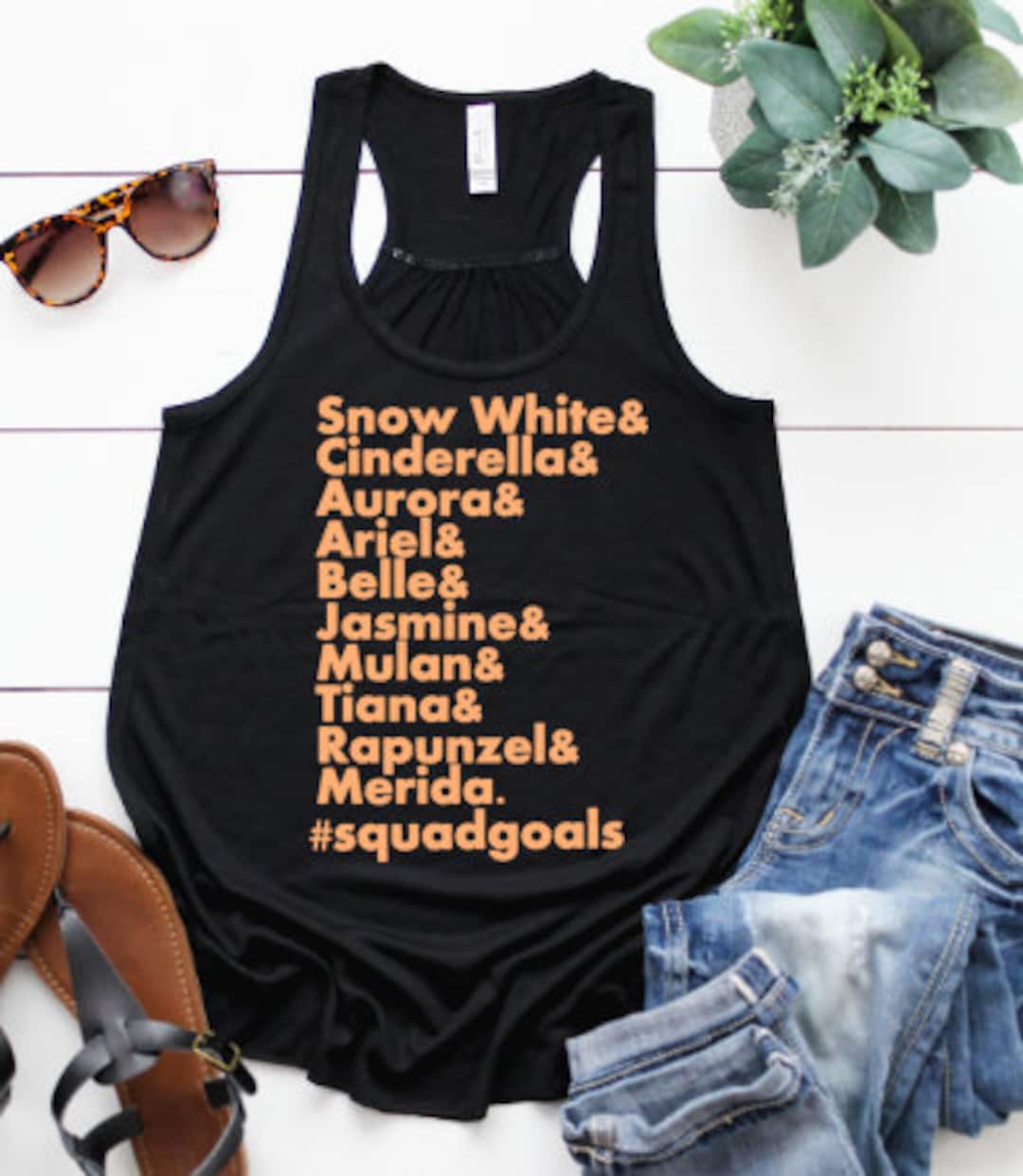 Princess List Tank, Princess Squad Goals Tank, Disney Fan Tank, Disney ...