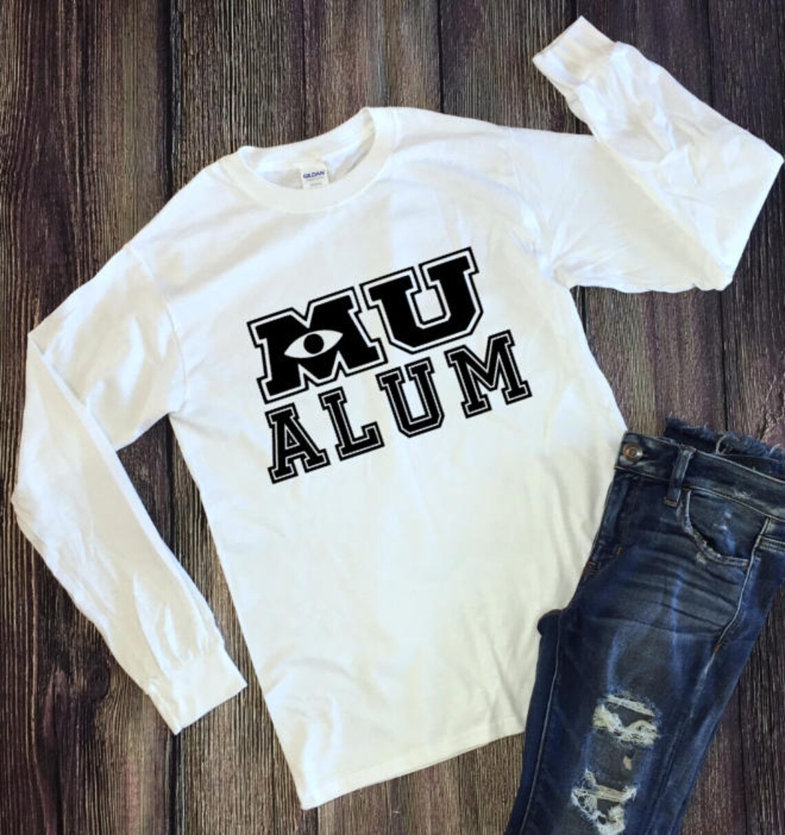 MU Alum Long Sleeve, Monsters University Movie Shirt, Disney Shirt ...