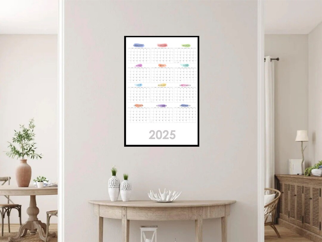 2025 Full Year Digital Calendar - Etsy