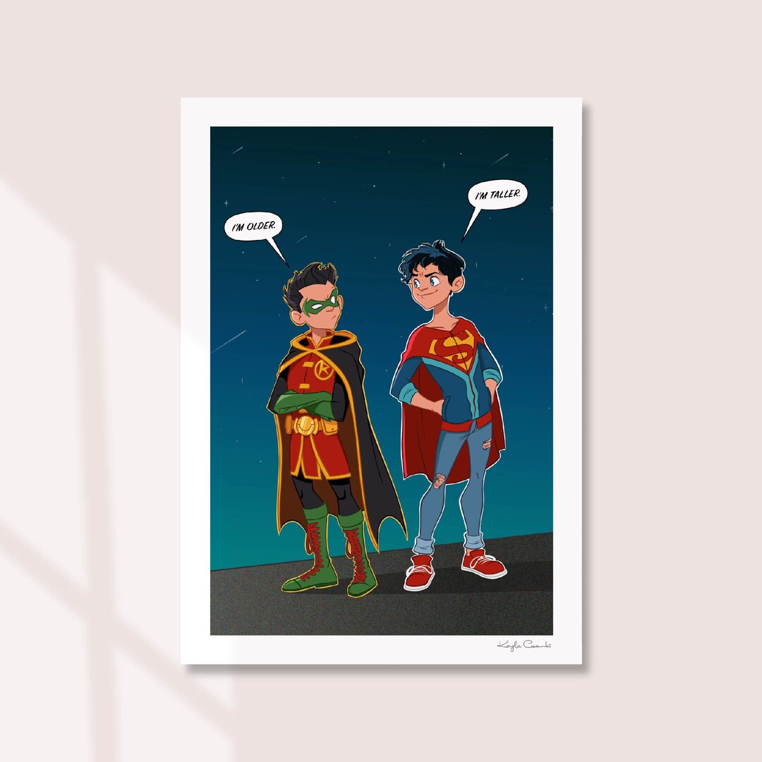 Supersons Art Print | Digital Download | Wall Art Decor | DC Superboy ...