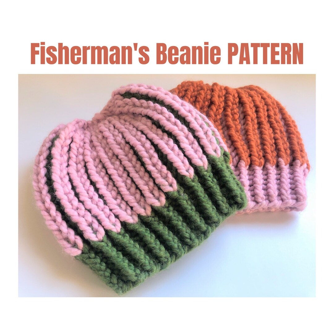 SIMPLE KNITTING PATTERN Fisherman's Beanie - Etsy